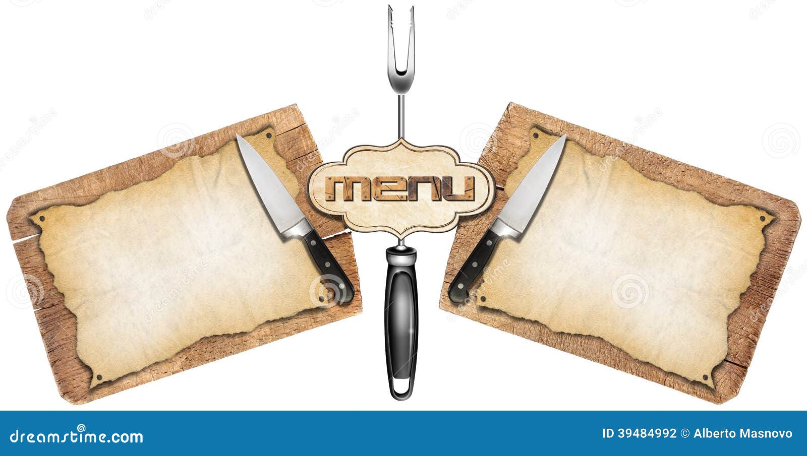 Rustic Menu Illustration. Cartoon Vector | CartoonDealer.com #39526969