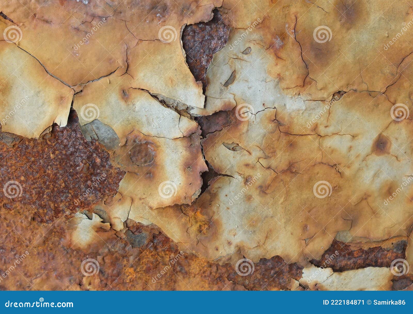 Rust Metal Damaged Surface Background Texture Stock Image - Image of ...