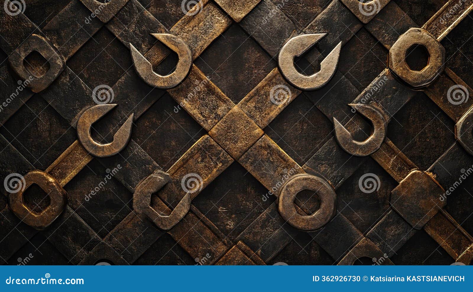 Rustic Metal Pattern with Interlocked Gears and Textured Surface Stock ...