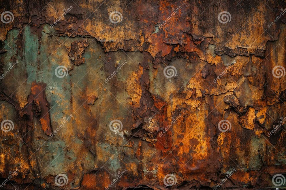 Rustic Metal Texture with a Blend of Rust, Grunge and Vintage Stock ...