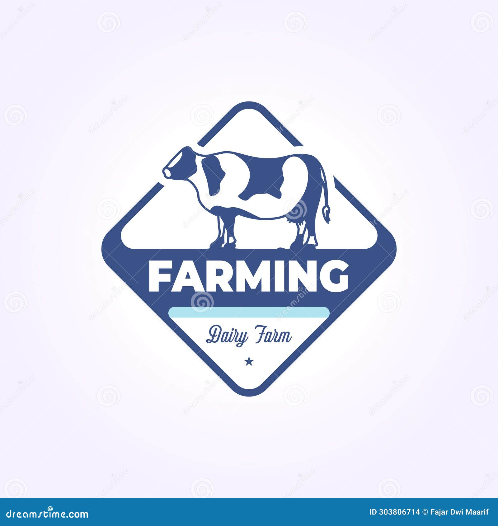 Rustic Milk Logo Design Emblem. Cattle Farm Icon Illustration Template ...