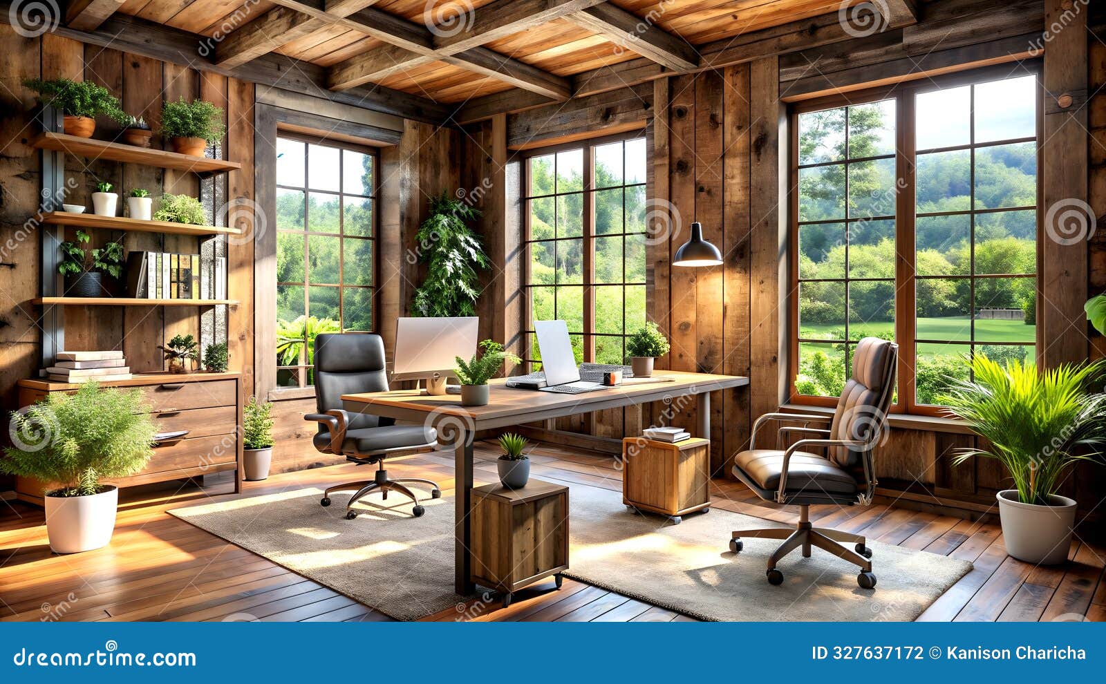 Rustic Office Design Embracing Natural Materials for a Warm and ...