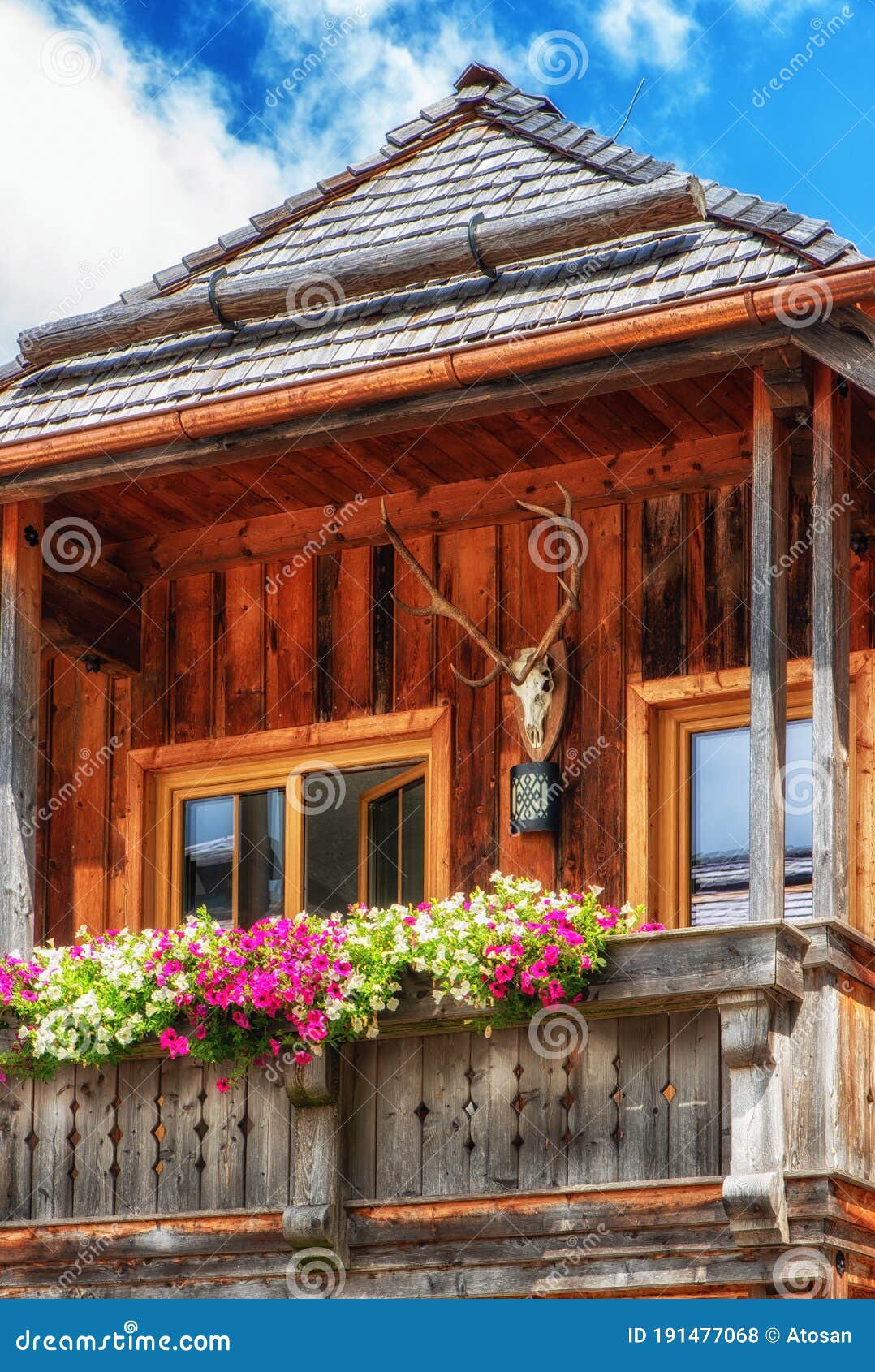 Rustic Old Alpine Hut Architecture Details Stock Photo - Image of ...