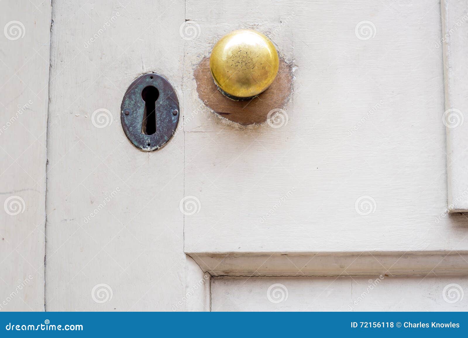 Rustic Old Door Knob and Key Lock Stock Photo - Image of path, american ...