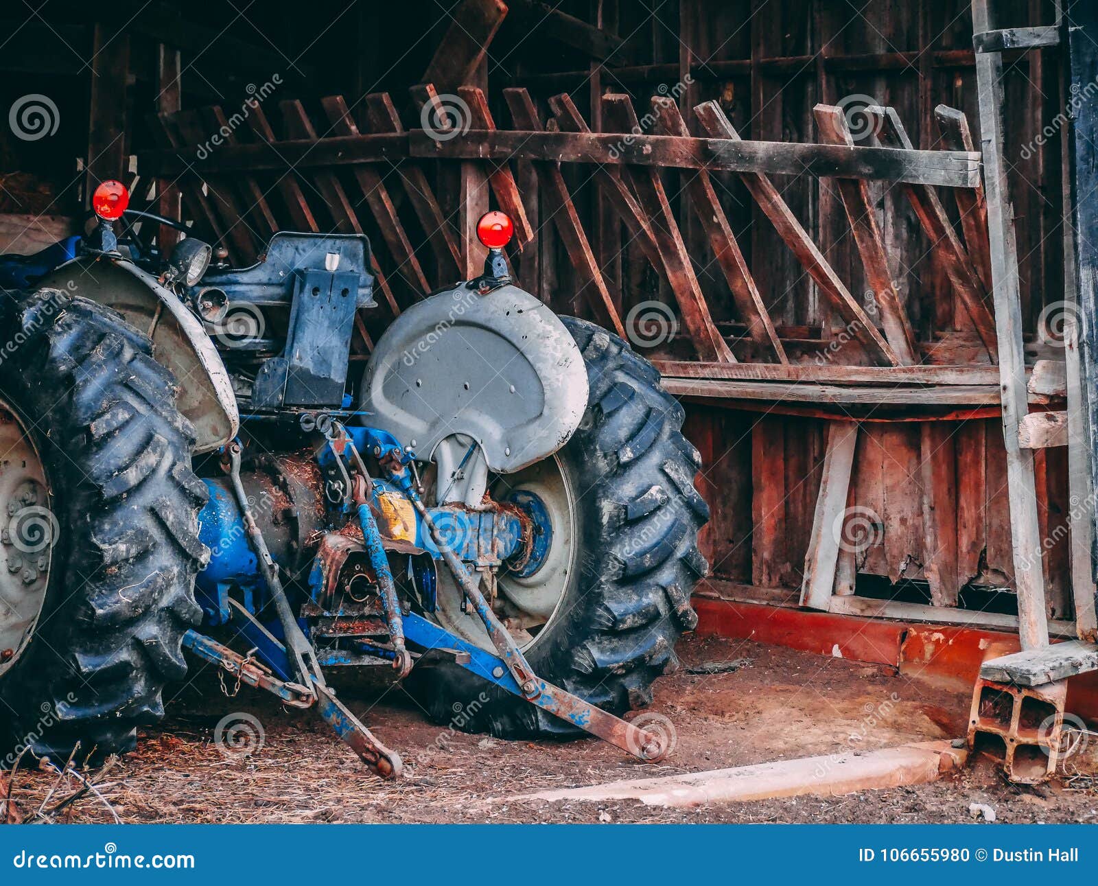 Rustic old Farm Tractor stock photo. Image of rustic - 106655980