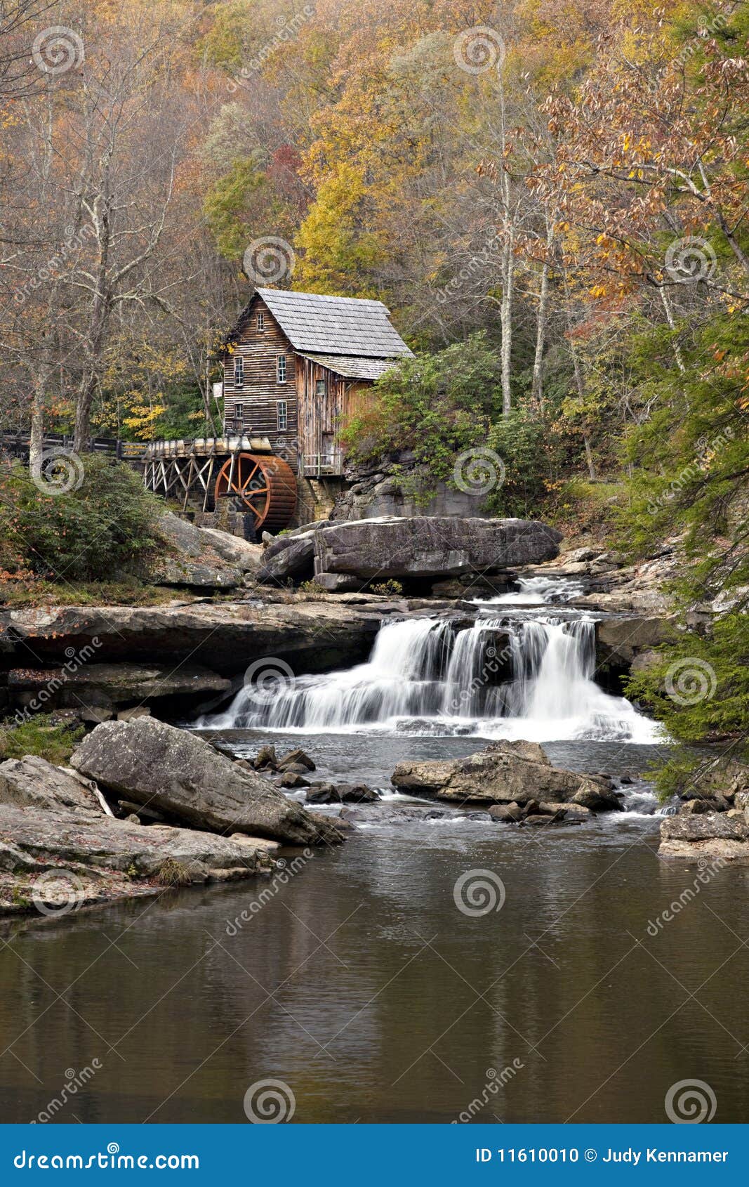 Rustic Old Gristmill and Stream Stock Photo - Image of landmark ...