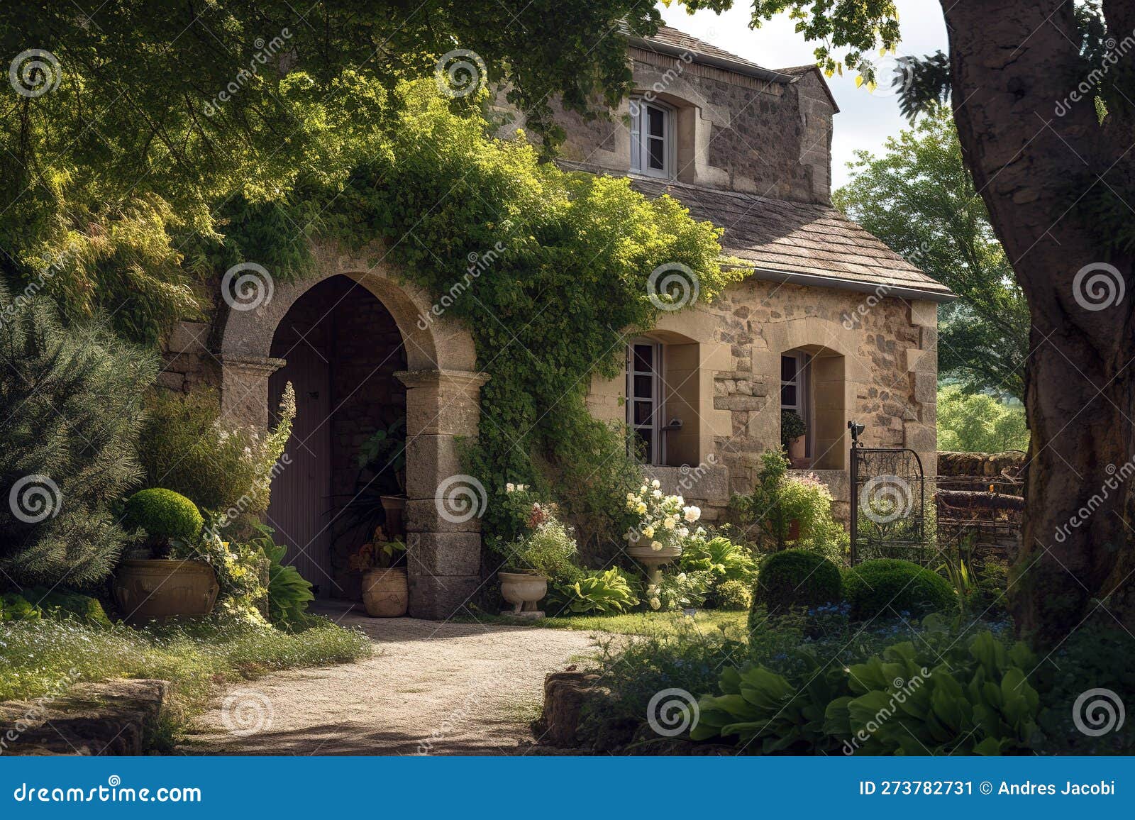 Rustic Old House Facade with European Style. Stock Illustration ...