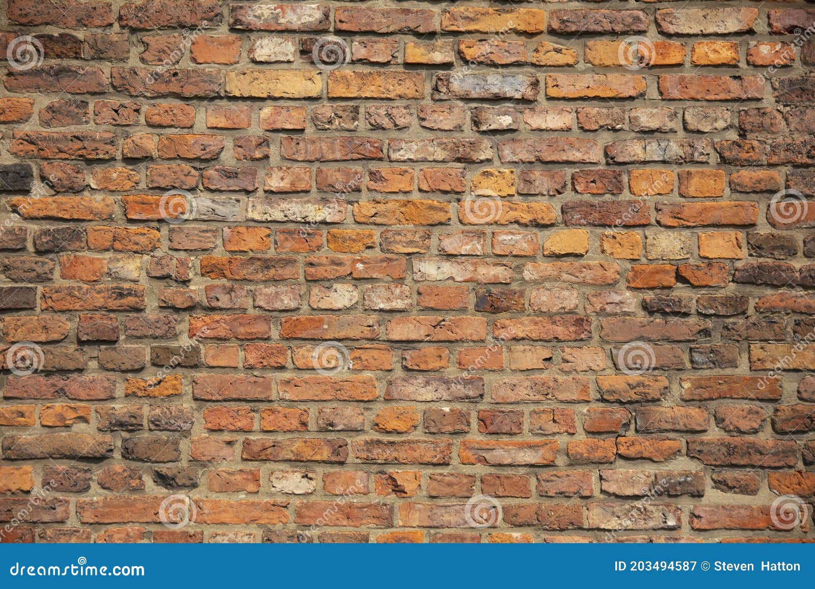 A Rustic and Old Looking Brick Wall with Textured Brickwork Stock Image ...