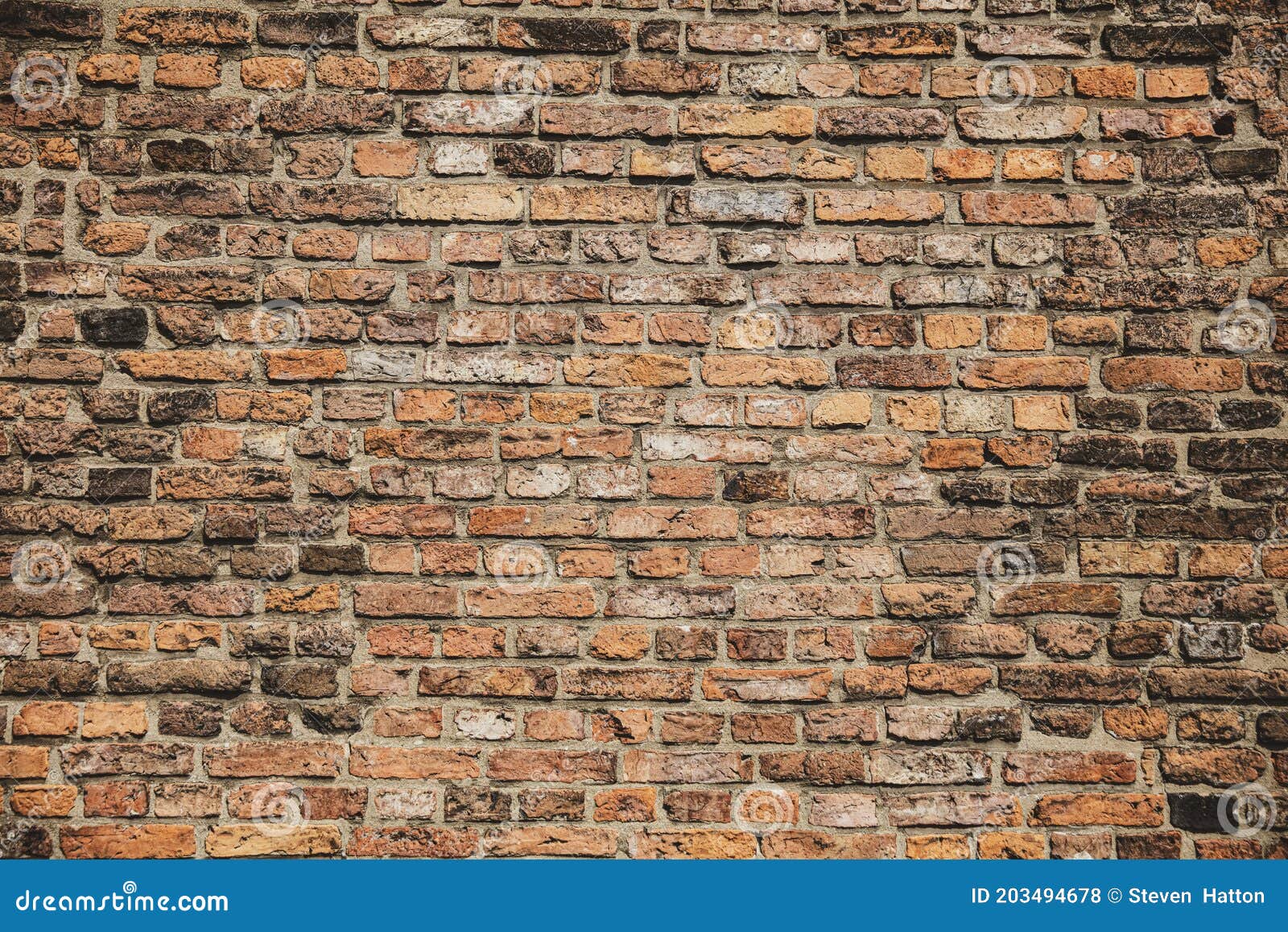 A Rustic and Old Looking Brick Wall with Textured Brickwork Stock Photo ...