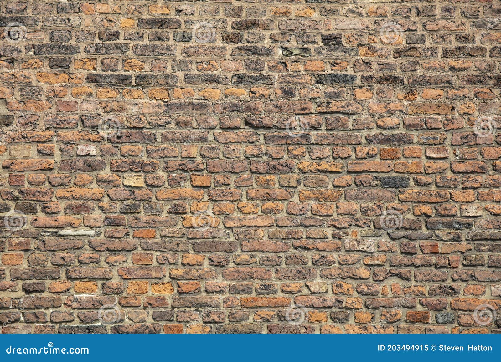 A Rustic and Old Looking Brick Wall with Textured Brickwork Stock Image ...