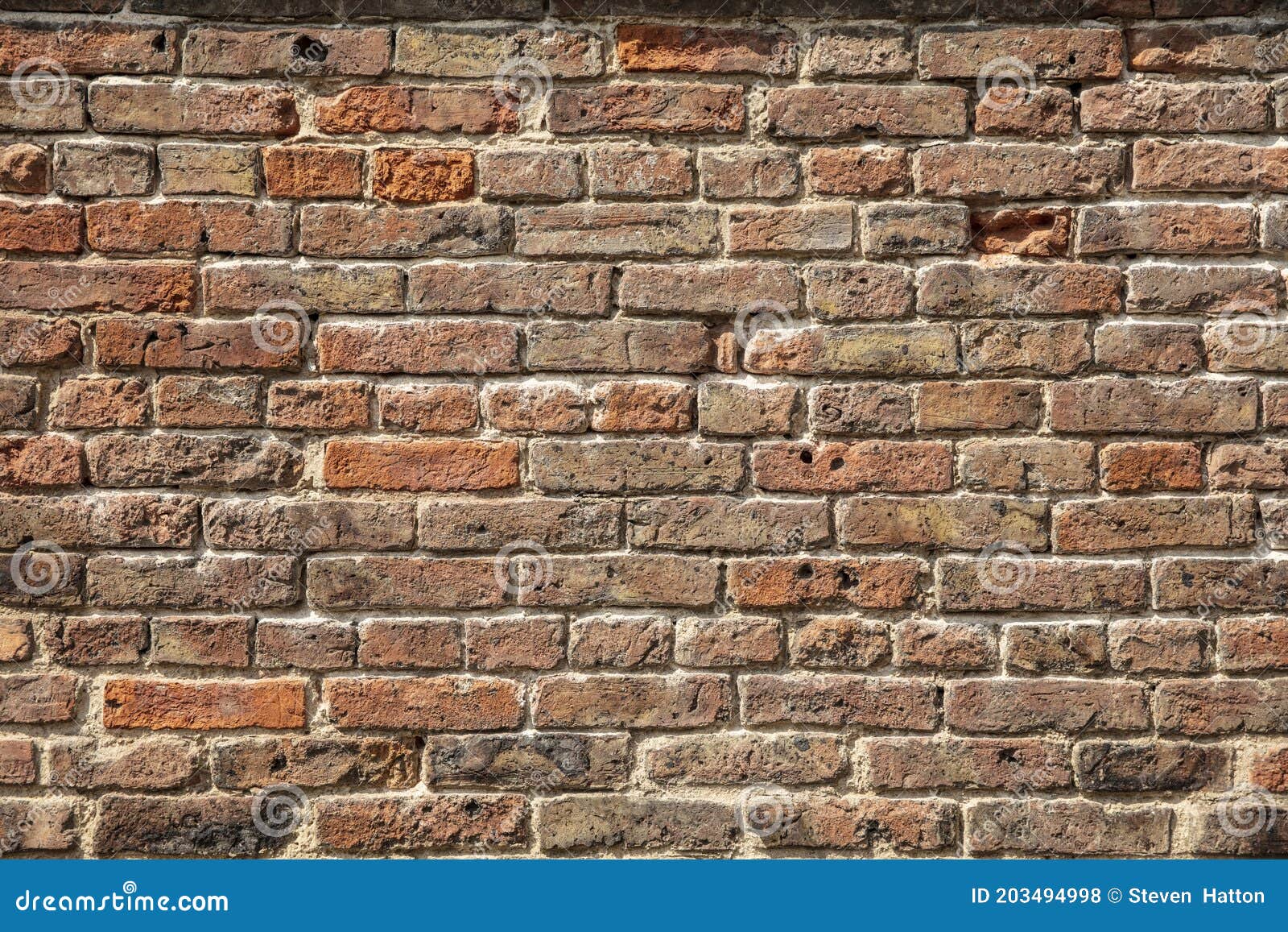 A Rustic and Old Looking Brick Wall with Textured Brickwork Stock Photo ...