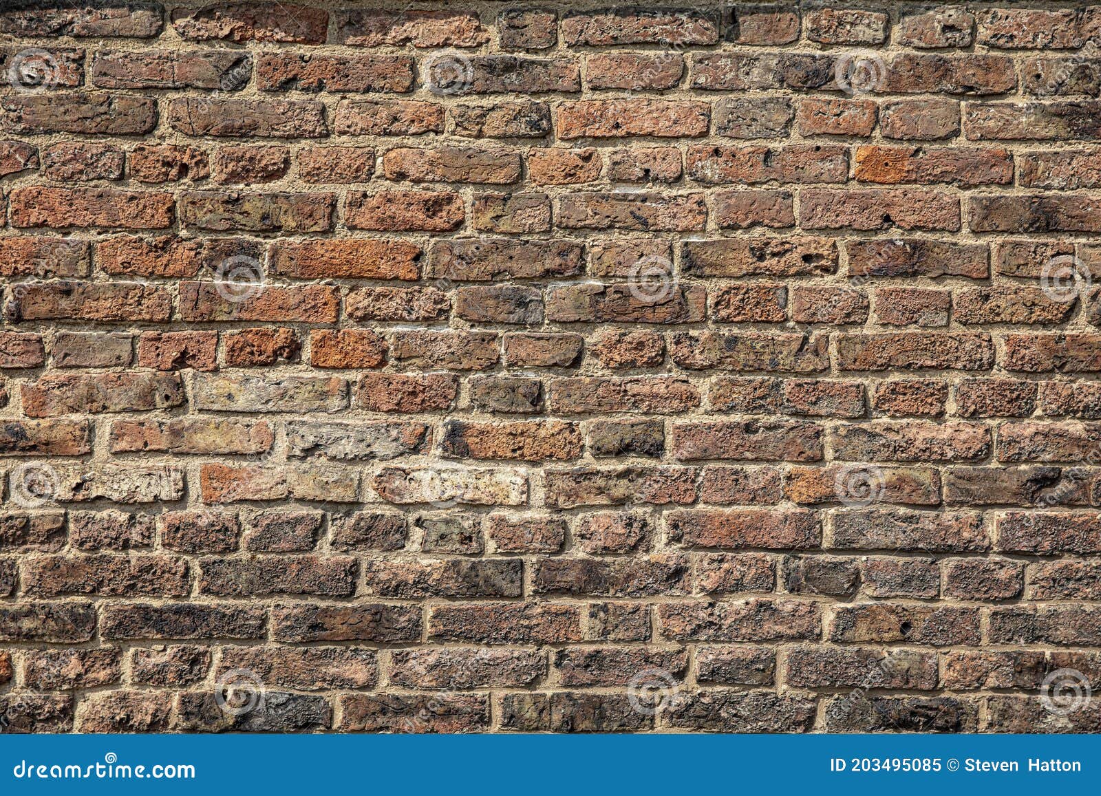 A Rustic and Old Looking Brick Wall with Textured Brickwork Stock Image ...