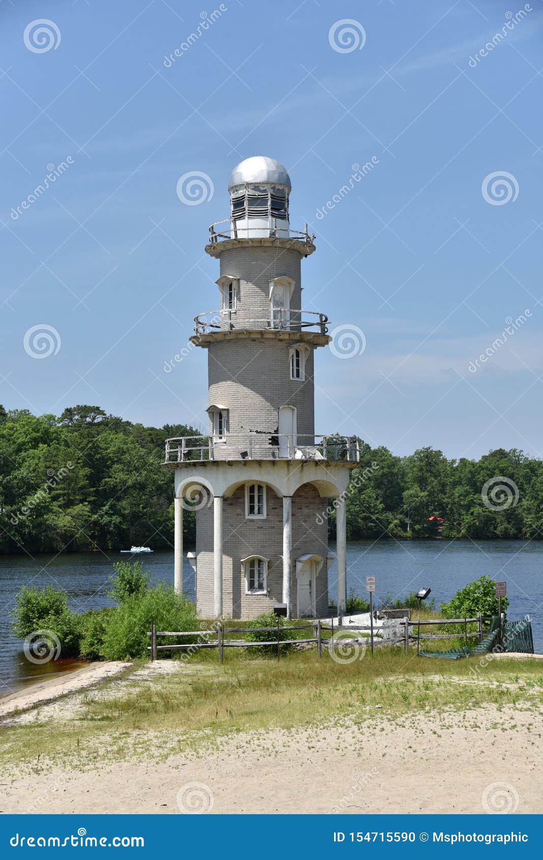 Rustic Old New England Lighthouse Stock Photo - Image of england ...