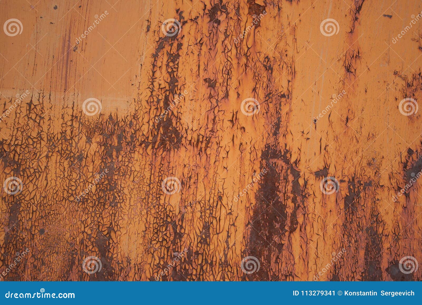 Rustic Old Orange Iron Surface Texture Stock Image - Image of metallic ...