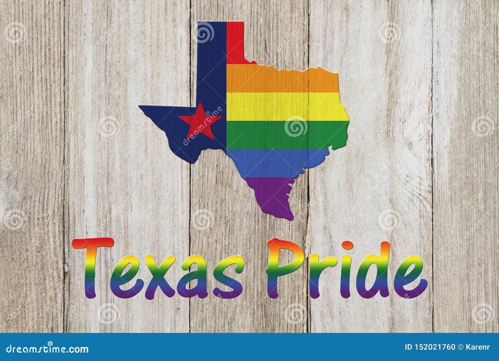 A Rustic Old Texas Pride Flag With State Map On Weathered Wood Stock ...