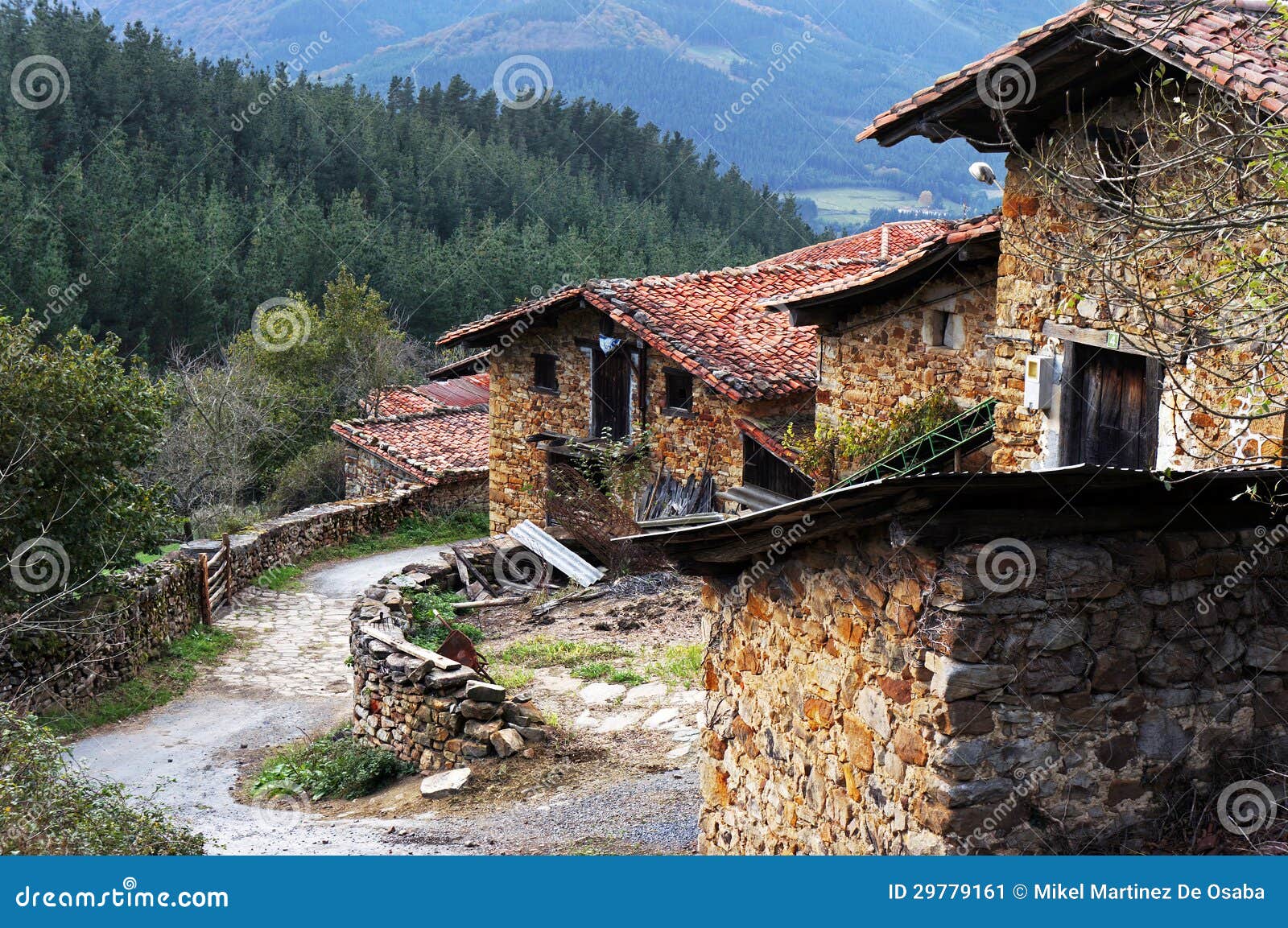 Rustic village stock image. Image of farmhouse, country - 29779161