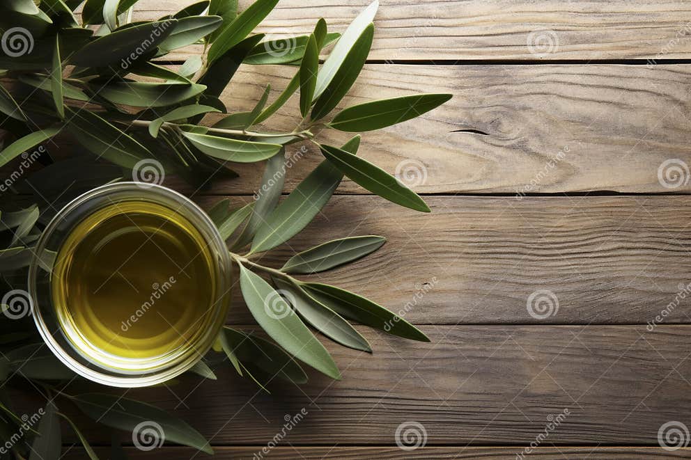 Rustic Olive Oil Composition Stock Illustration - Illustration of ...