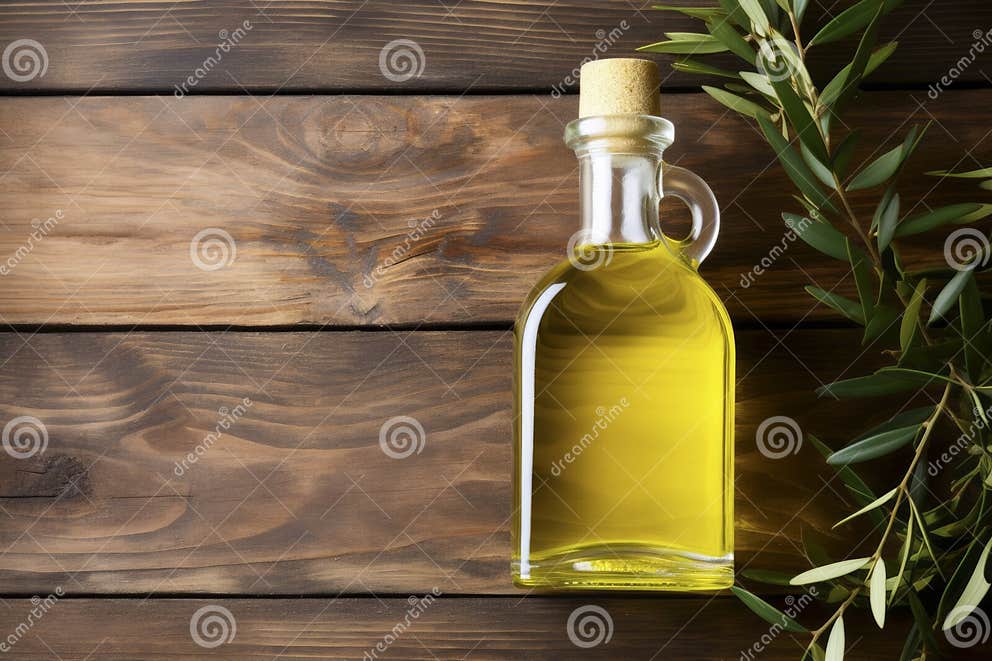 Rustic Olive Oil Composition Stock Illustration - Illustration of olive ...