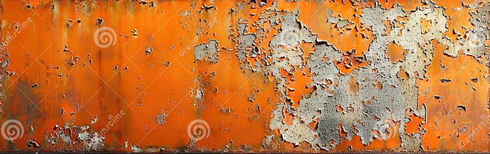 Rustic Orange Metal Texture with Grunge Rust and Weathered Aging Stock ...