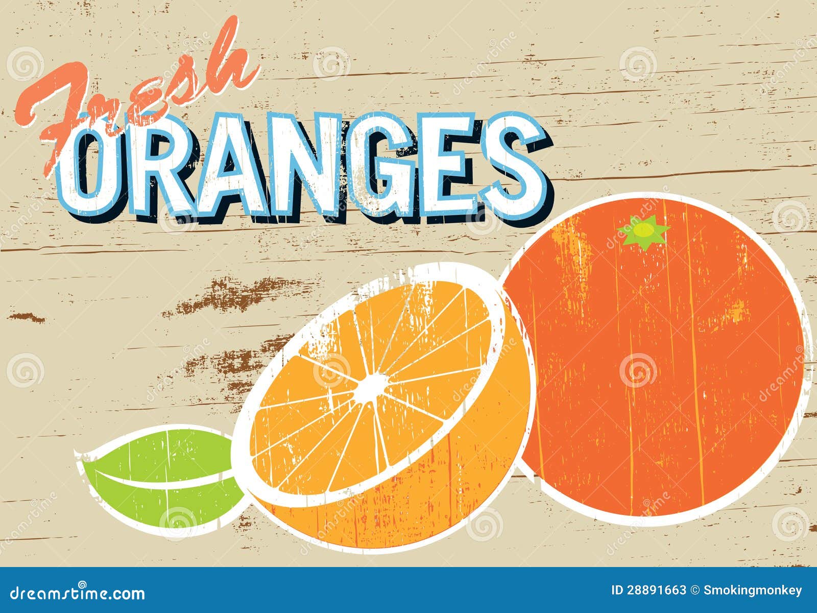 Rustic Oranges Sign stock vector. Illustration of rustic - 28891663