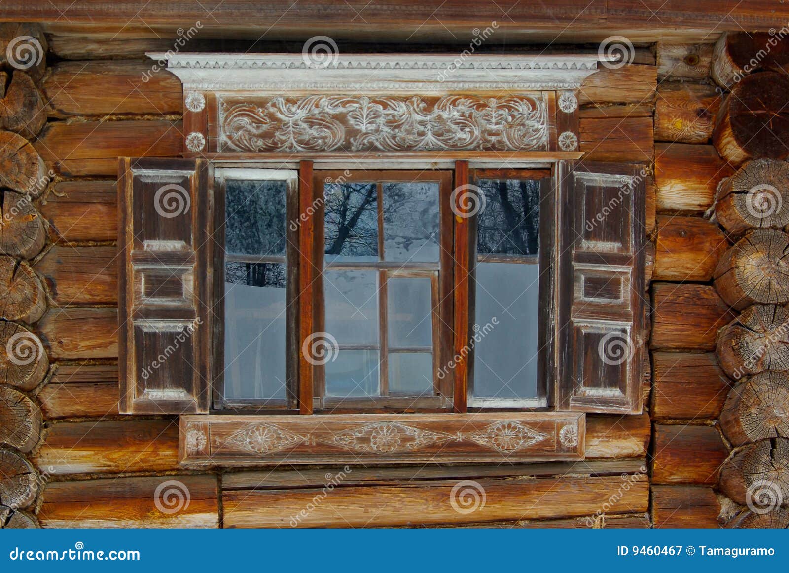 Rustic ornate window stock image. Image of architecture - 9460467