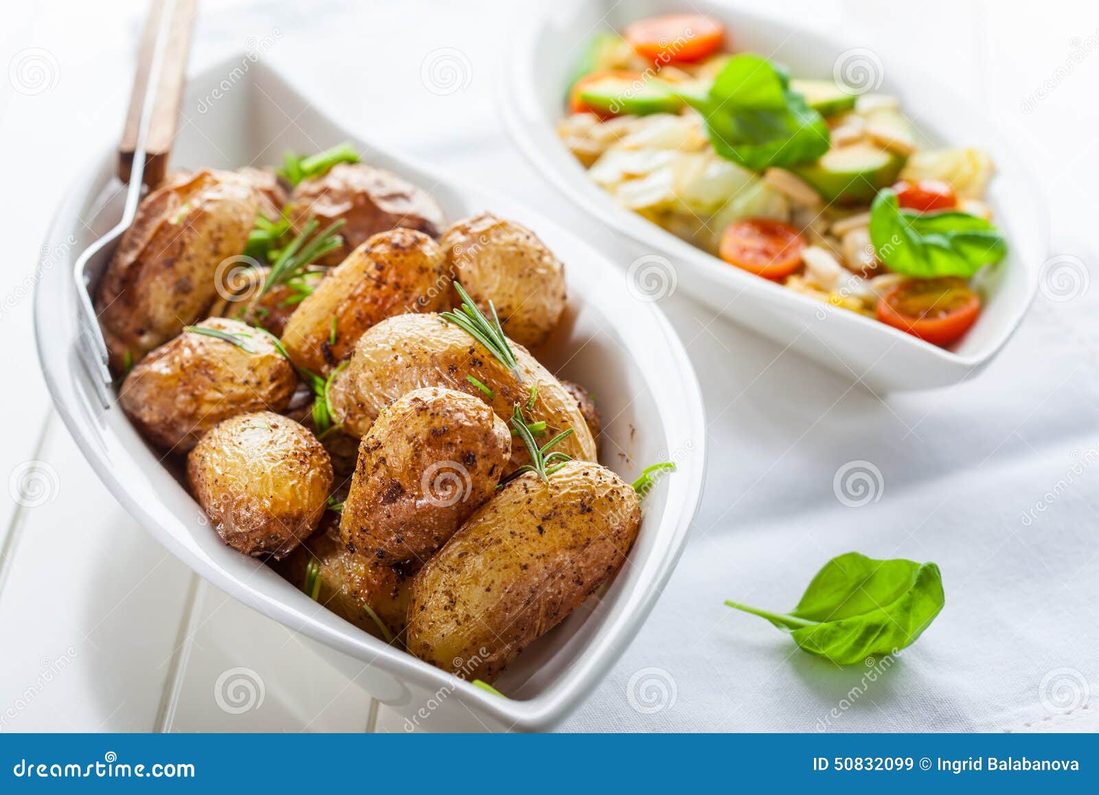 Rustic oven baked potatoes stock image. Image of bright - 50832099
