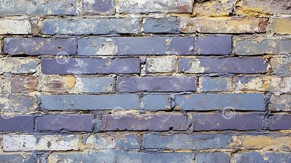 Rustic Painted Brick Wall Texture in Soft Blue and Heather Hues for ...