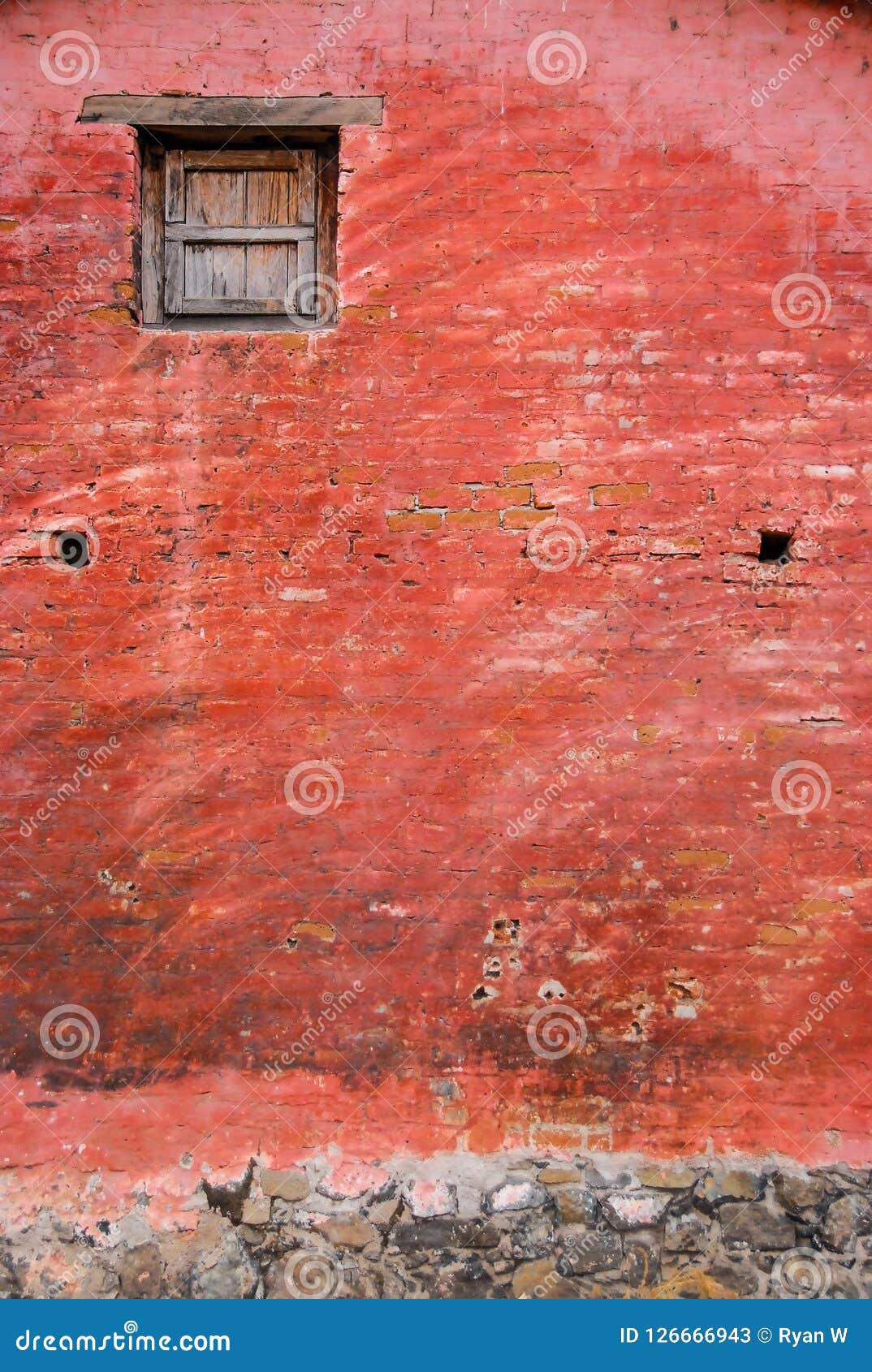 Rustic Painted Wall in Mexico Stock Image - Image of texture, window ...