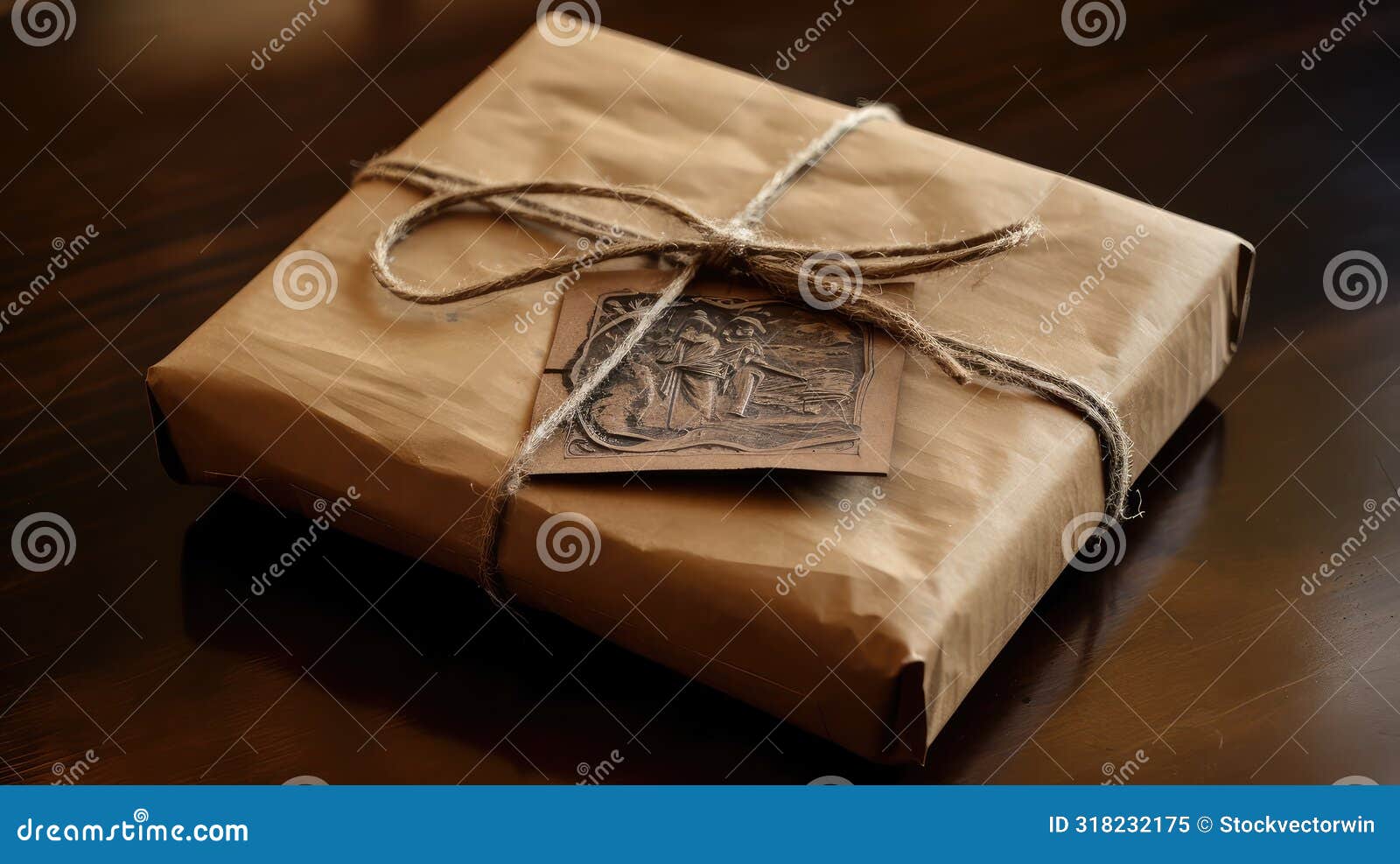 Rustic parcel brown paper stock illustration. Illustration of shipping ...
