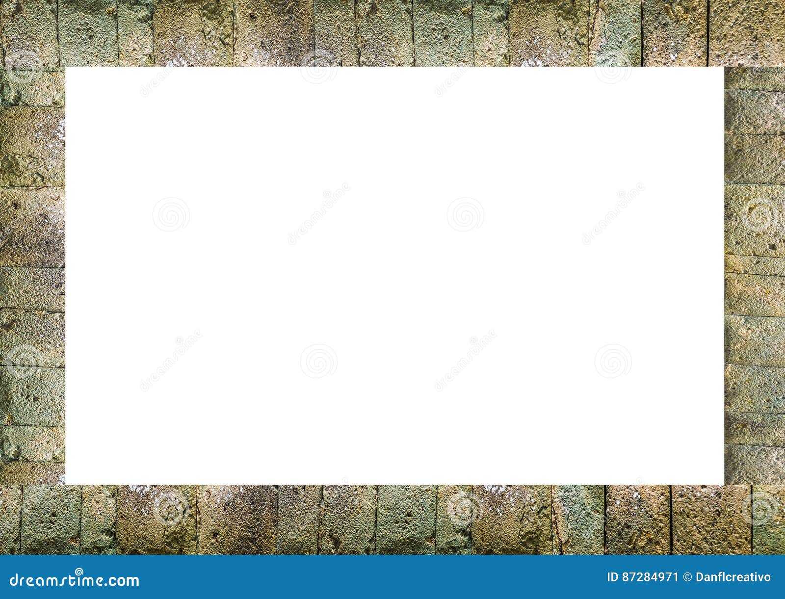 Rustic Patterned Stone Decorated Frame Stock Illustration ...