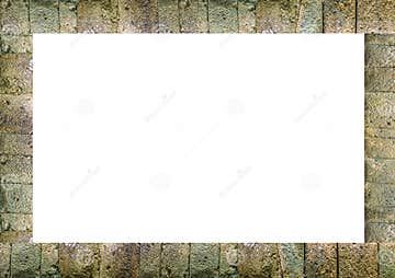 Rustic Patterned Stone Decorated Frame Stock Illustration ...
