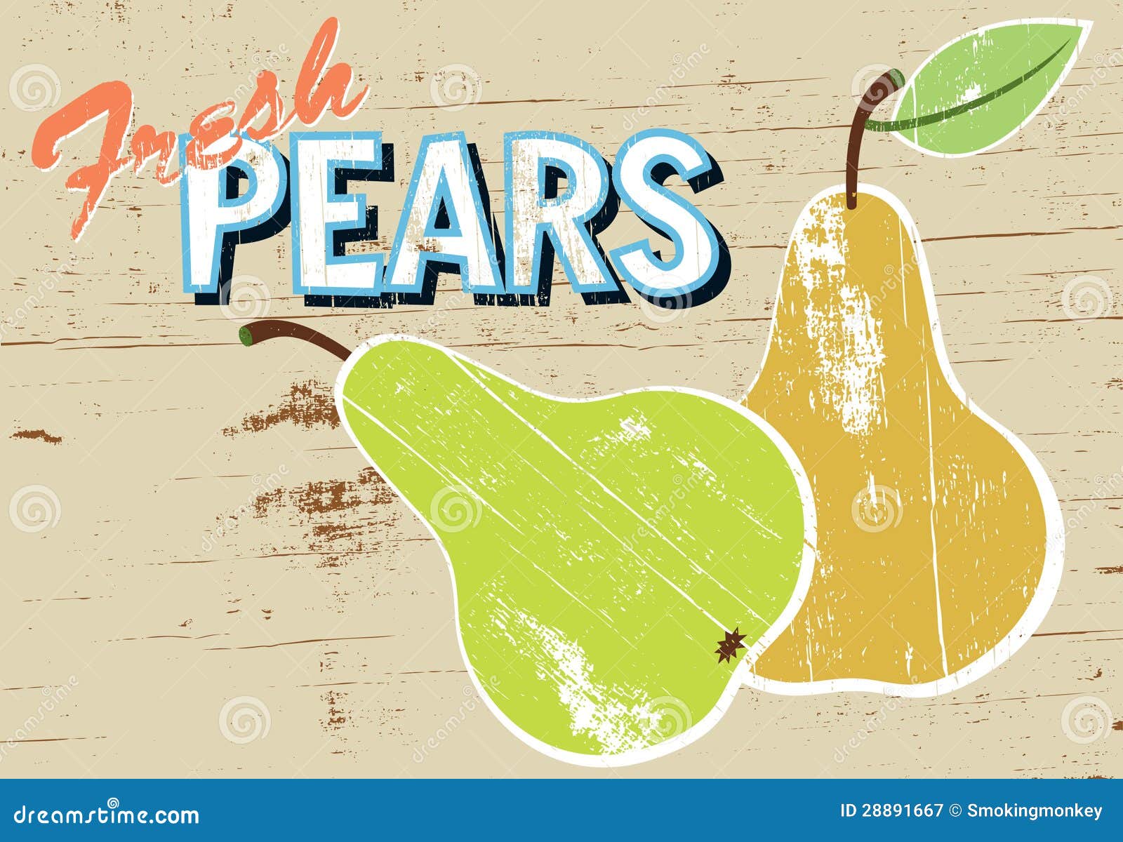 Rustic Pears Sign stock vector. Illustration of fruit - 28891667