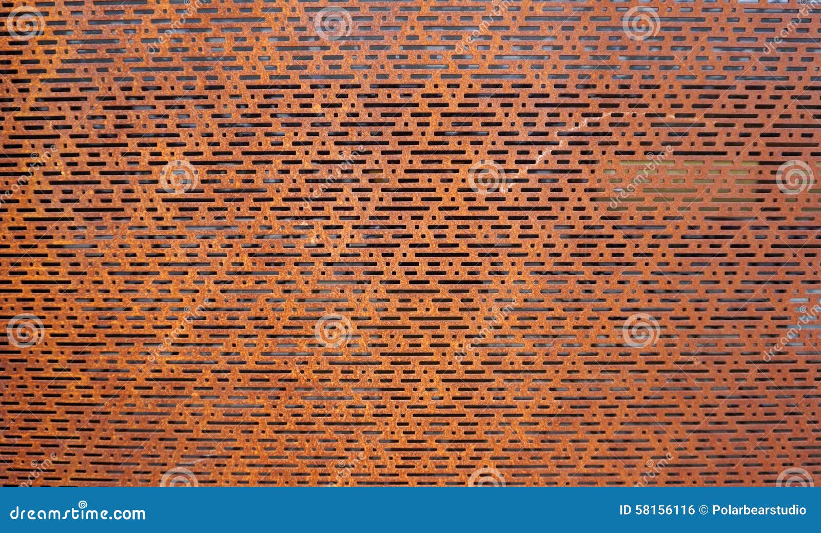 Perforated Corten Steel Texture