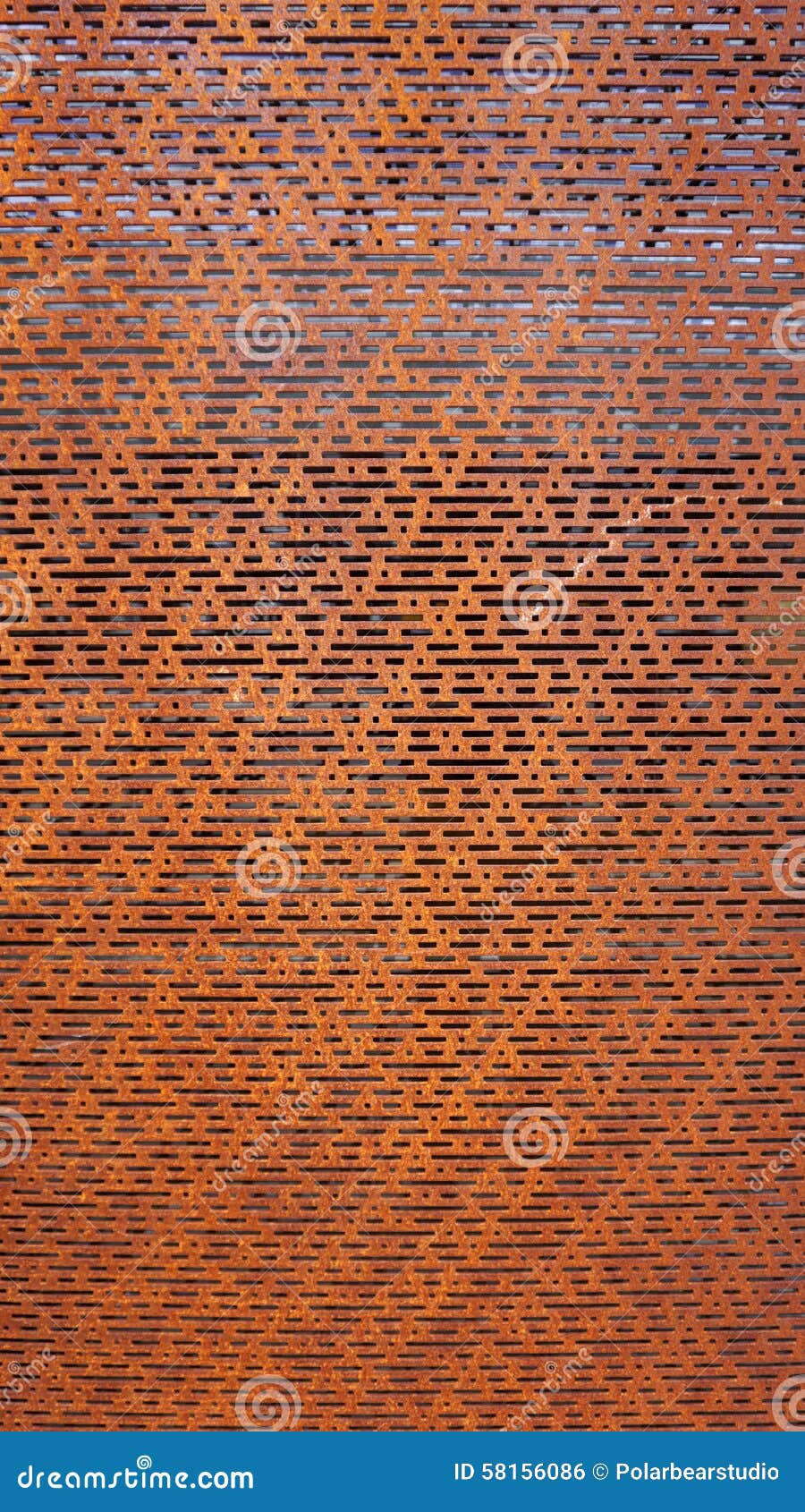 Rustic Perforated Metal Vertical Stock Photo - Image of heavy, panel ...