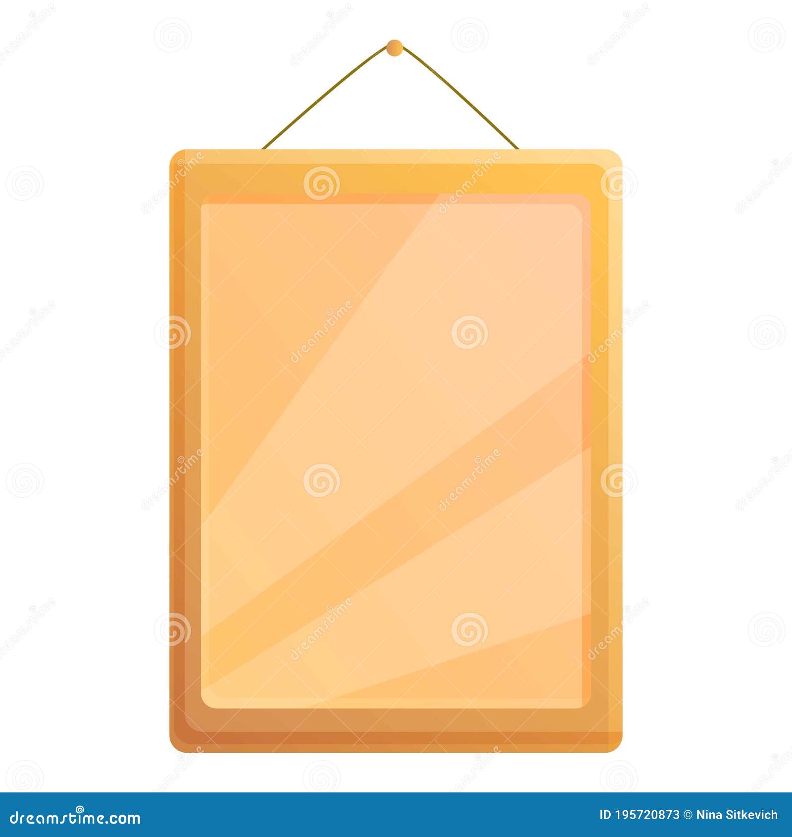 Rustic Photo Frame Icon, Cartoon Style Stock Vector - Illustration of ...