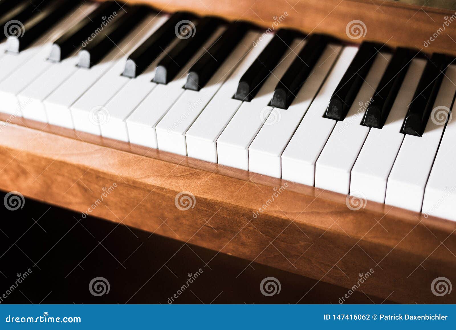 Rustic Piano: Close Up Picture of Classical Piano Keys, Selective Focus ...