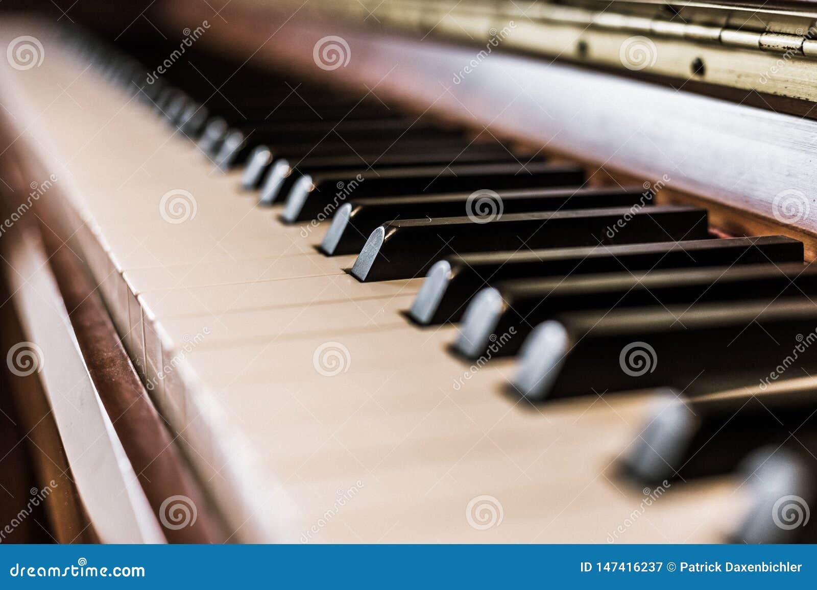Rustic Piano: Close Up Picture of Classical Piano Keys, Selective Focus ...
