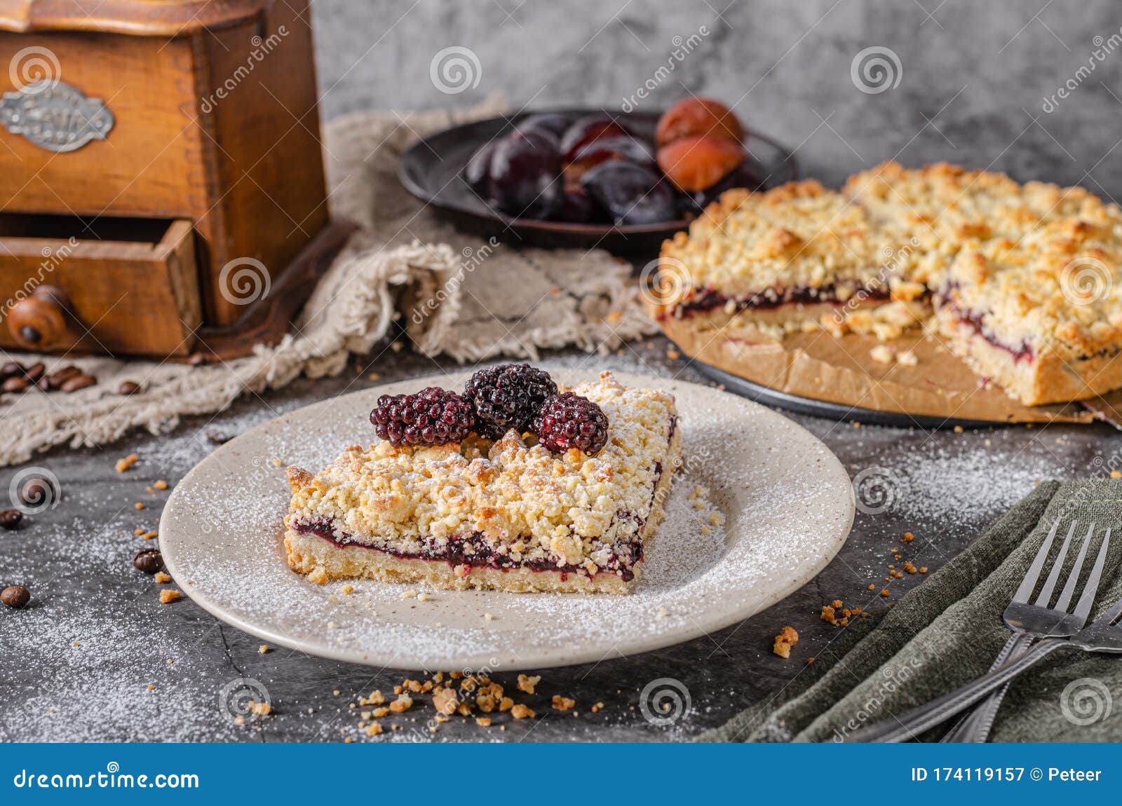 Rustic Pie with Forest Fruit Stock Image - Image of brown, pastry ...