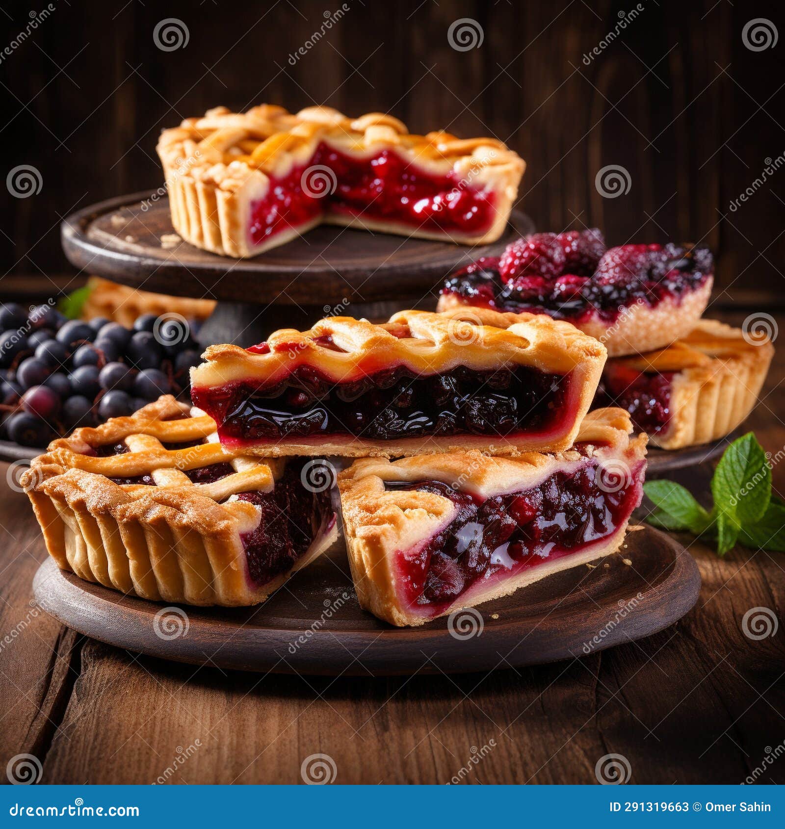 Rustic Pie Slices stock image. Image of fillings, food - 291319663