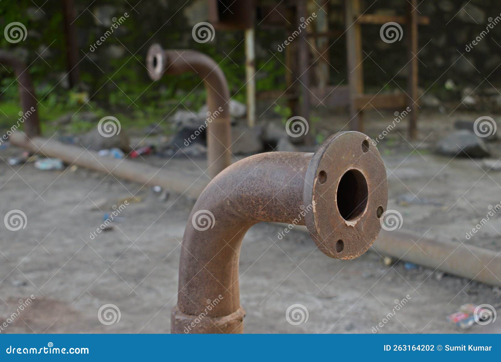 Old Rustic Pipe in Abandoned Factory Stock Photo - Image of rust ...