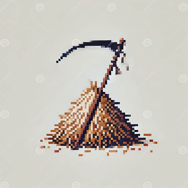 Rustic Pixel Haystack stock illustration. Illustration of heavy - 360229725