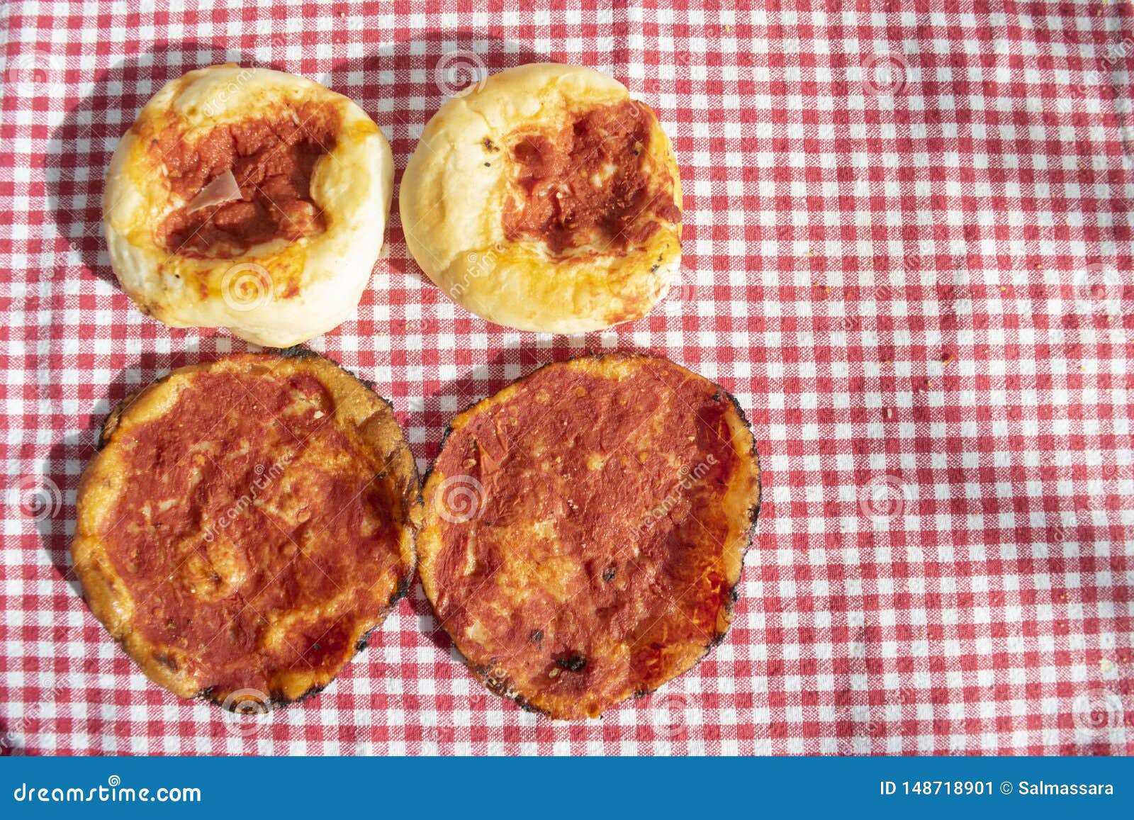 Rustic Pizzas or Pizzetta Rustica Stock Image - Image of rustici, snack ...