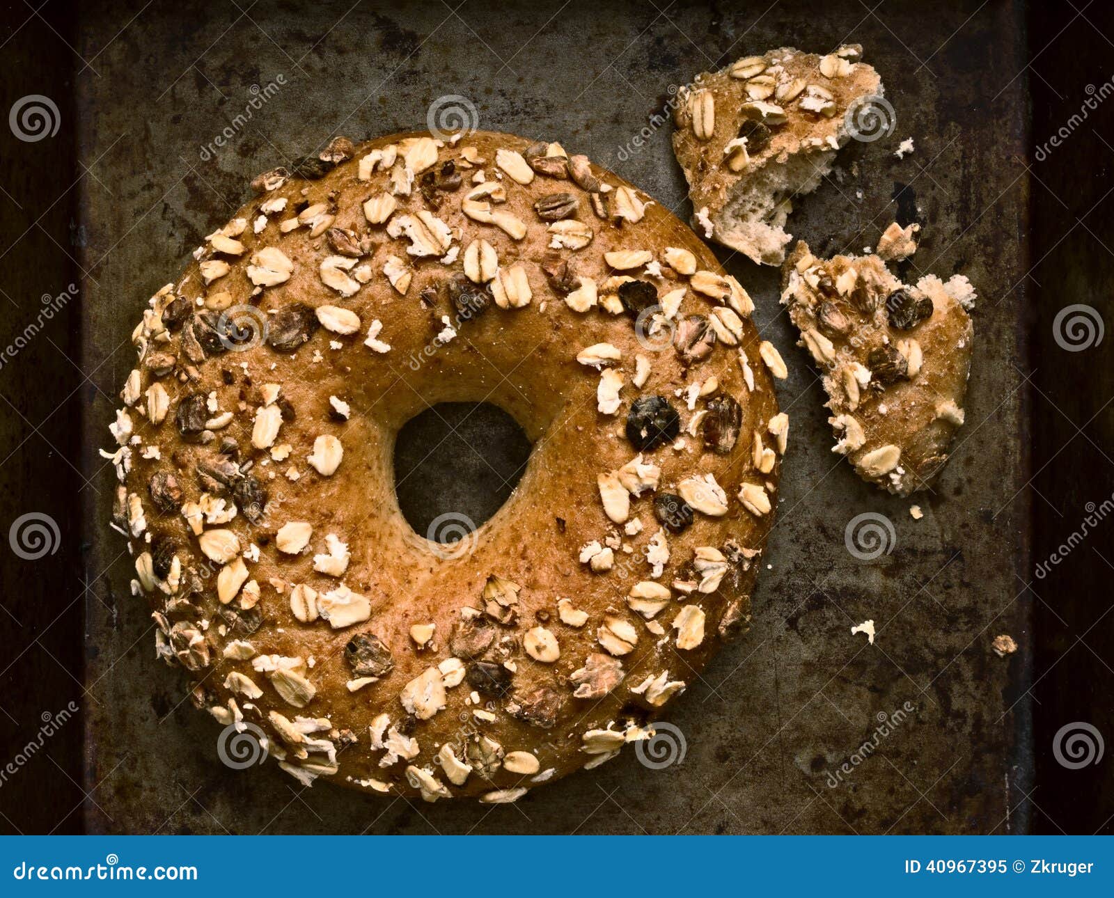 Rustic plain bagel stock image. Image of cooked, baked - 40967395