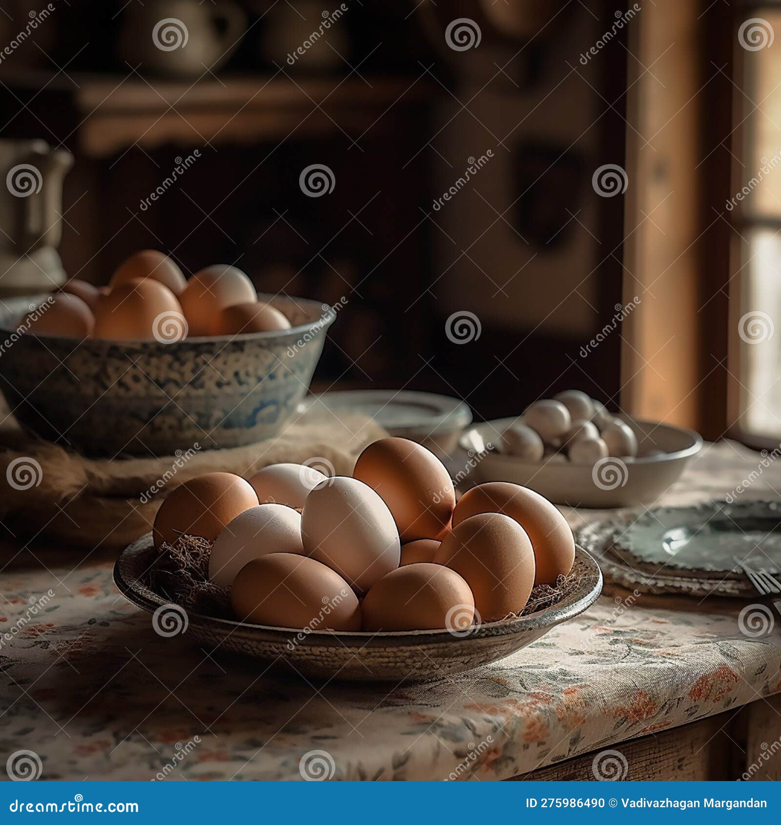 Cluster of brown eggs stock illustration. Illustration of eggs - 275986490