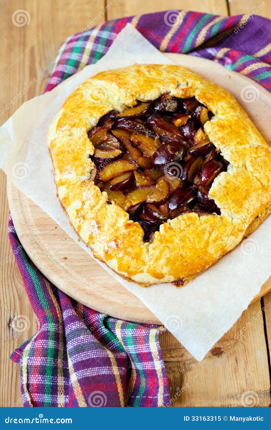 Rustic plum gallete stock image. Image of snack, crust - 33163315