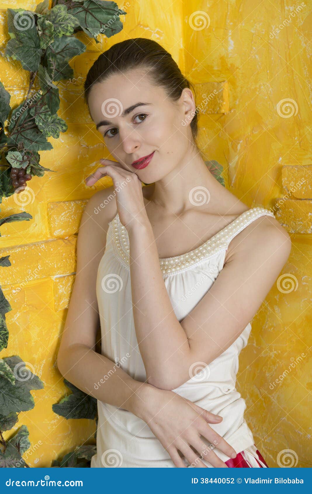 Rustic Portrait of a Young Woman Stock Photo - Image of posing ...