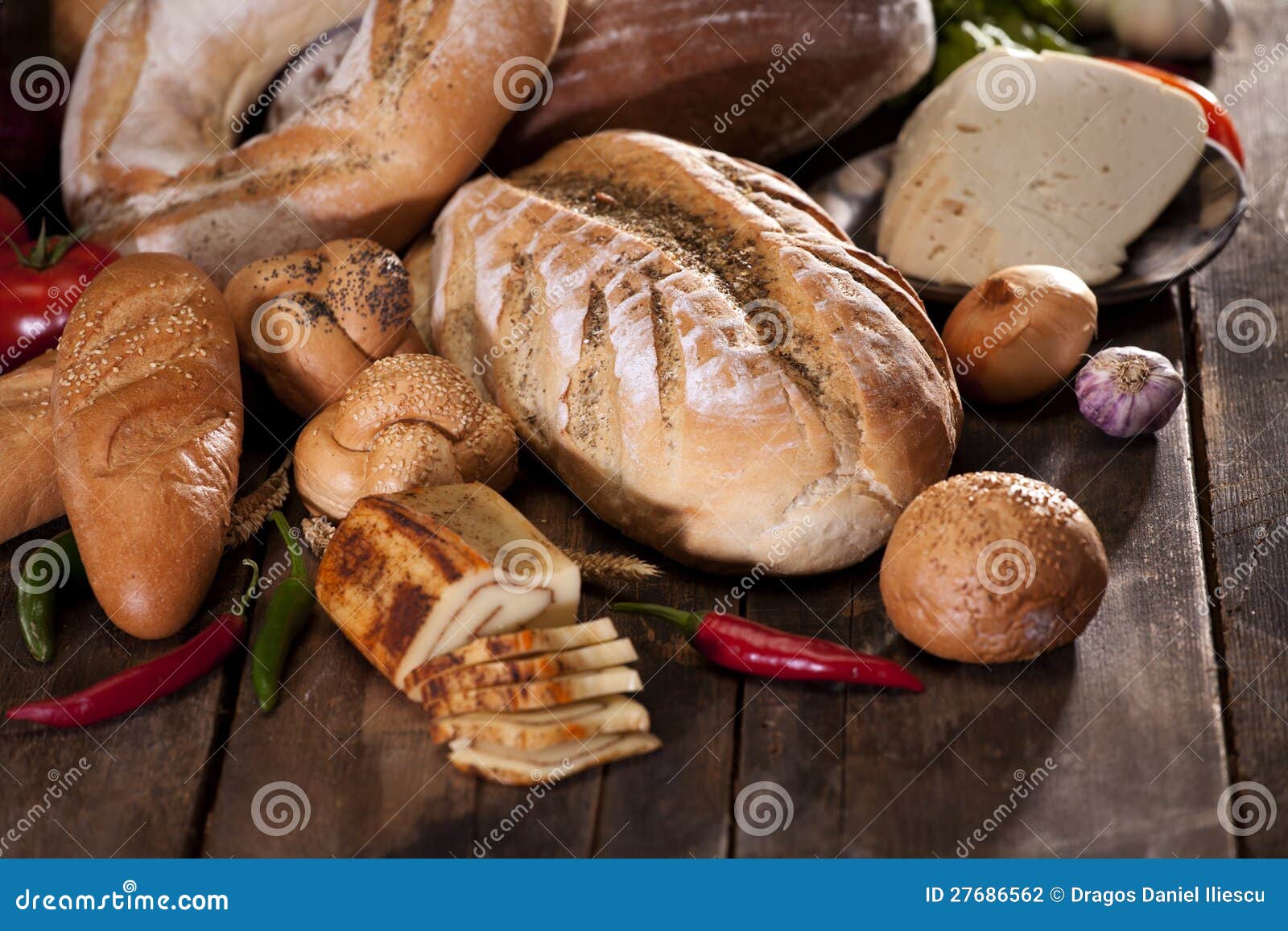 Rustic Products on Wood Table Stock Photo - Image of grape, fruits ...