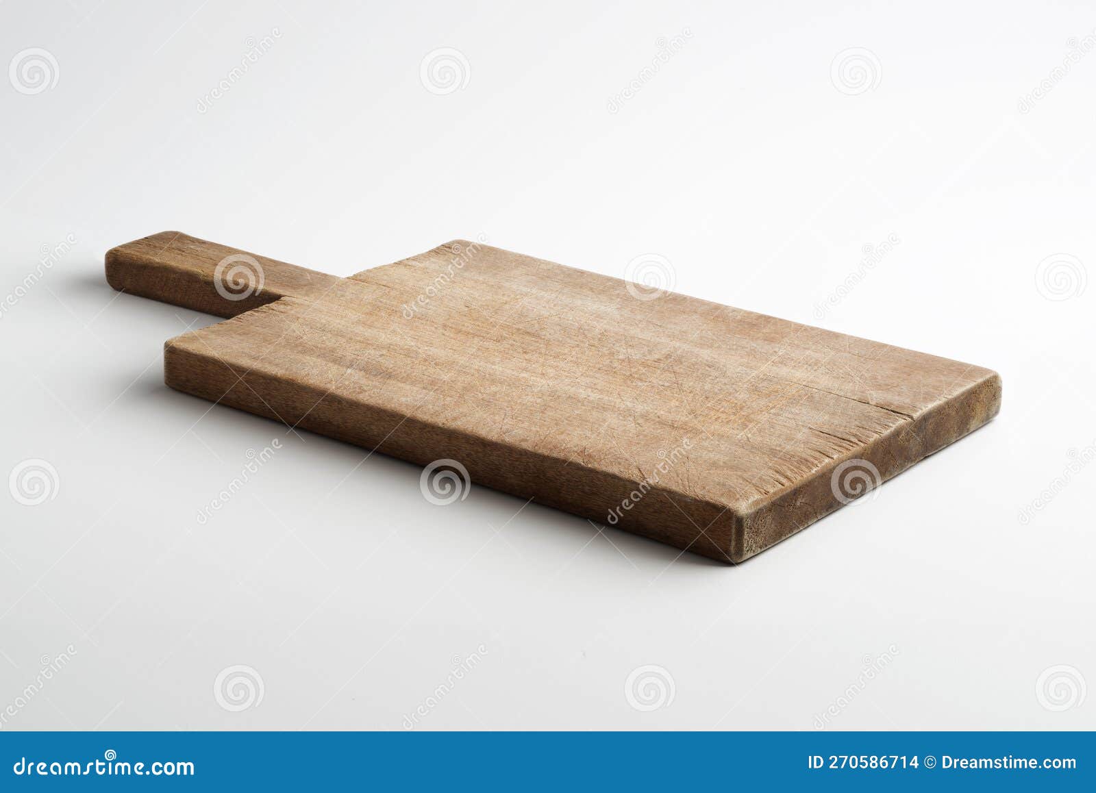 Rustic Rectangular Wooden Cutting Board Isolated on White Background ...