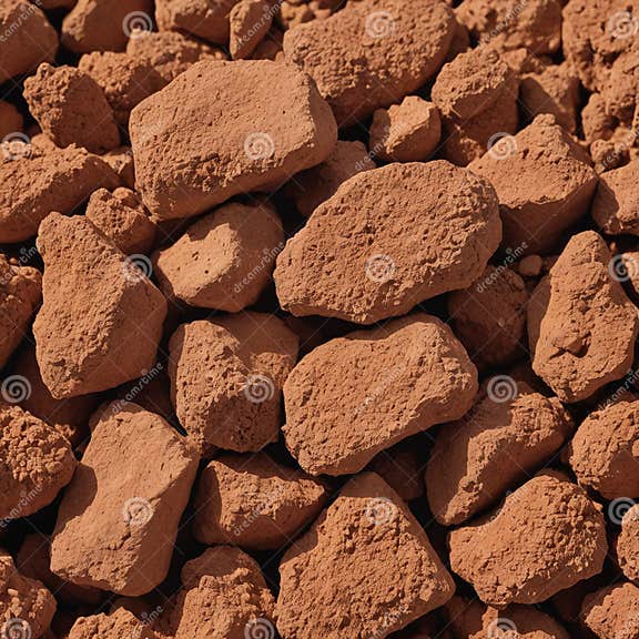 Rustic Red Bauxite Ore Texture Industrial Mining Concept Stock ...