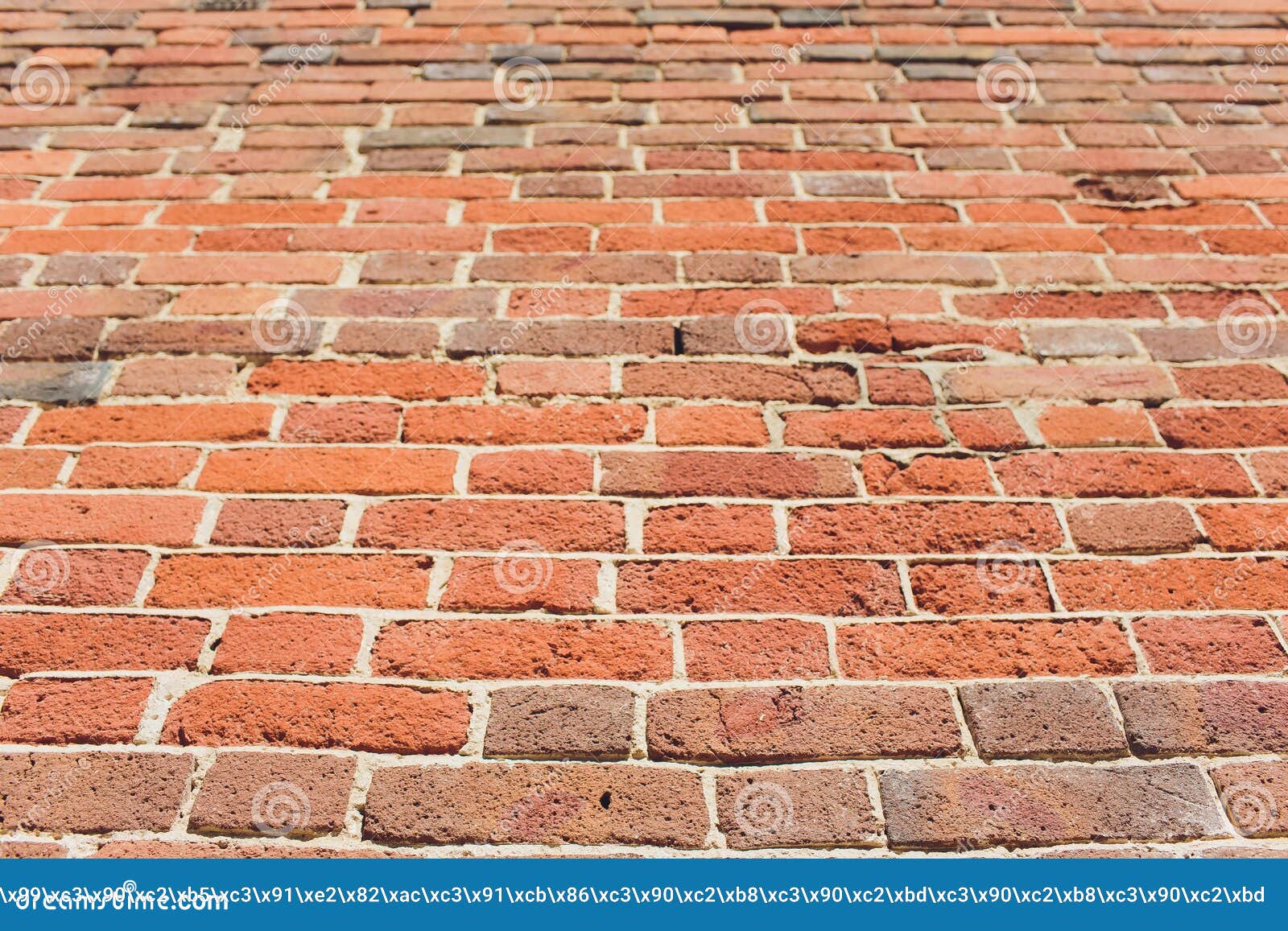 Rustic Red Brick Wall Used for House Construction. Stock Image - Image ...